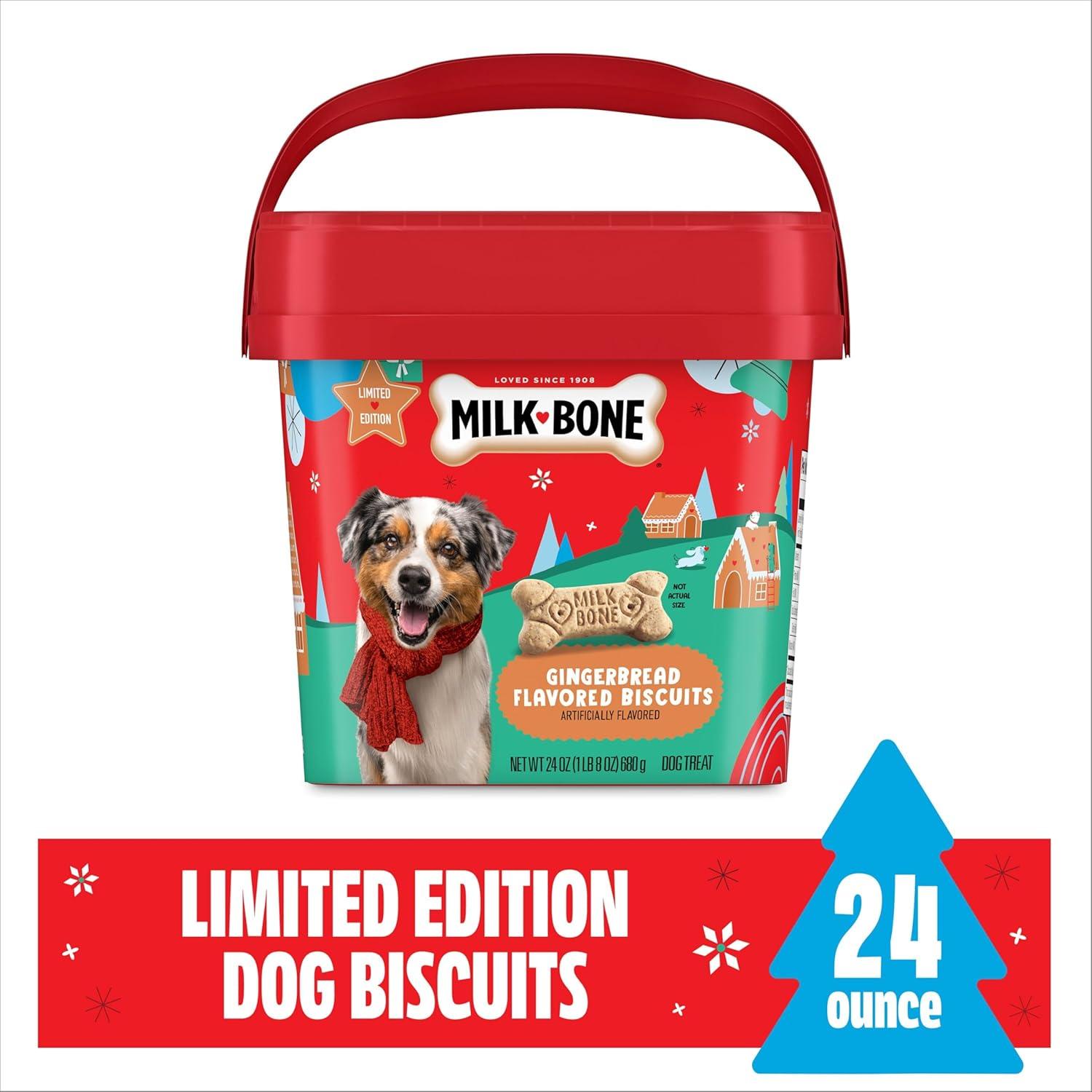 Milk-Bone Limited Edition Holiday Dog Treats, Small Biscuits, 24 Ounce ...